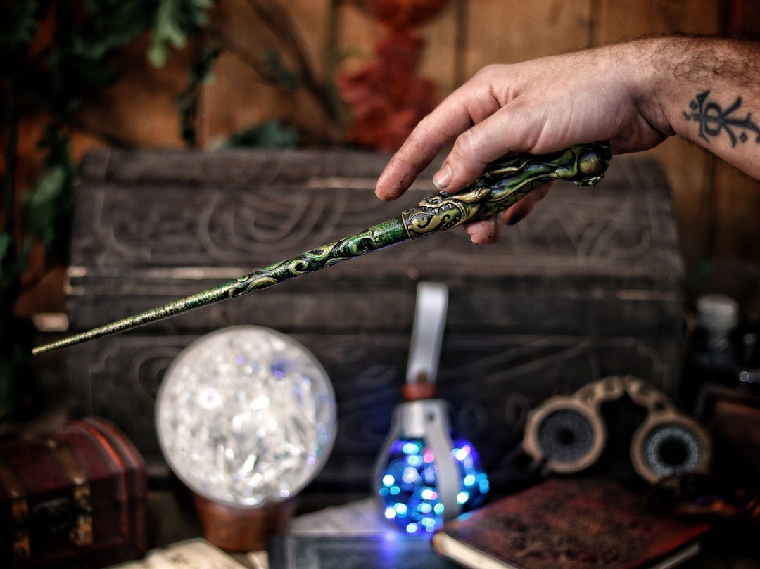 Dragon Magic Wand: Enchanting Handcrafted Elegance for LARP, Ren-fair ...