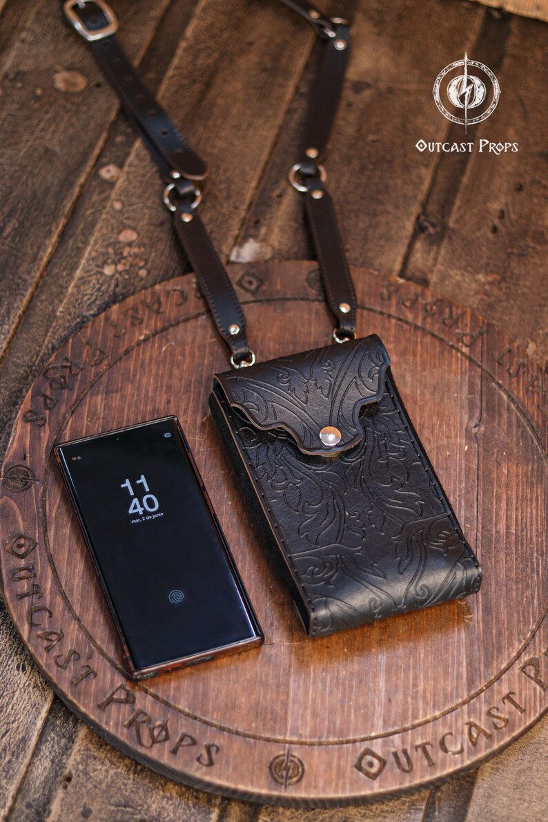 Leather Phone Bag Leather Crossbody Bag Smartphone Holder Leather Belt ...