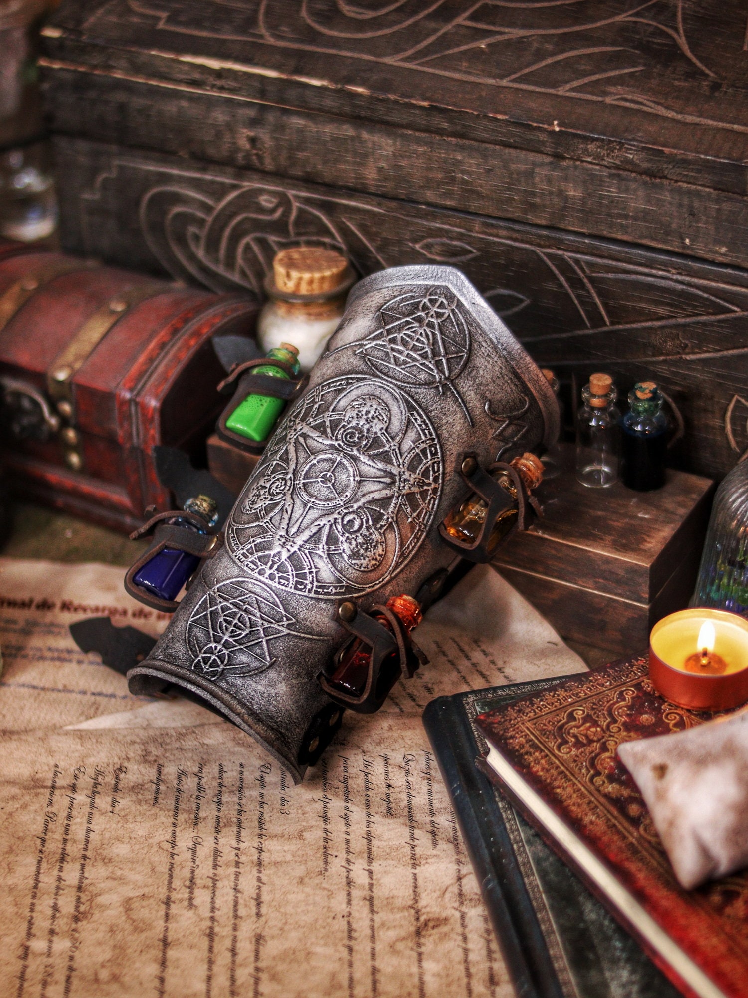 Alchemist Bracer With Magic Transmutation Triangle Wizards Sorcerers ...