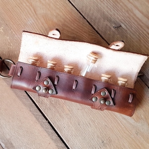 6 Small Potion Leather Case, Vertical Belt Kit for LARP, Cosplay and ...