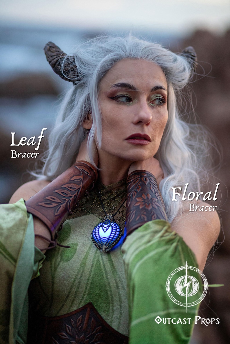 Leaf Elven Bracer Caesar Roman Laurel Renaissance Faire Leather LARP ...