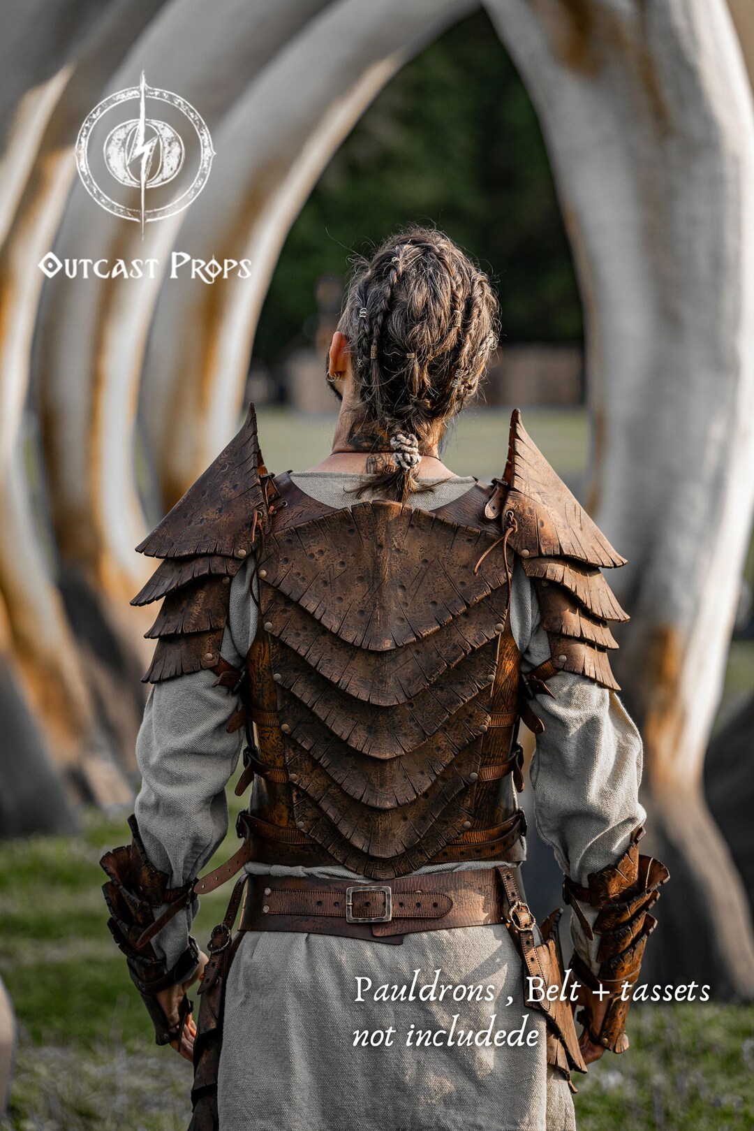 Dragon Scale Leather Chestplate Body Armor for Larp Cosplay Fantasy ...