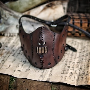 Hannibal Lecter Leather Face Mask - Horror Halloween Costume Accessory ...