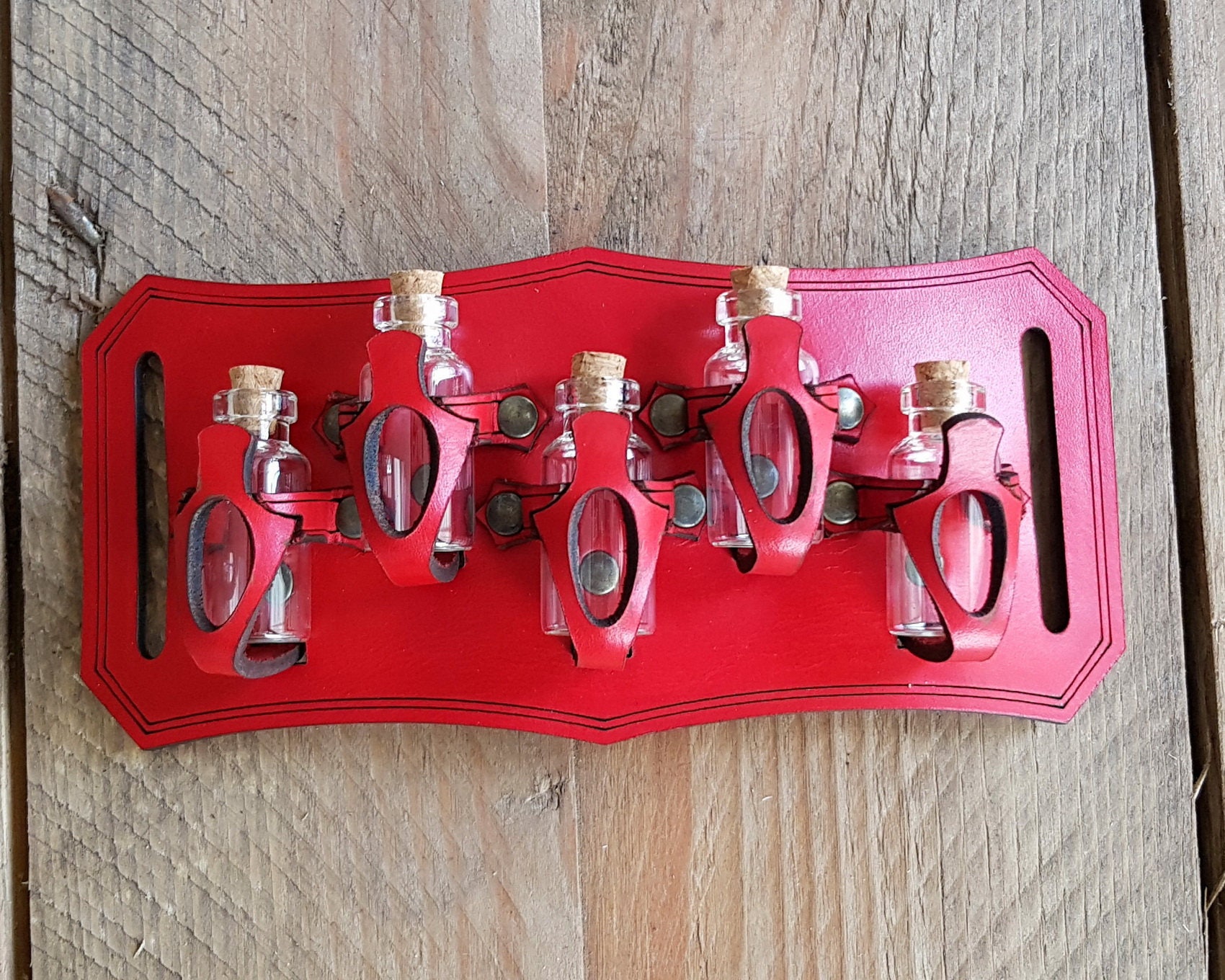 Belt Potion Holder for 5 Small Bottles. Made of Leather for - Etsy Sweden