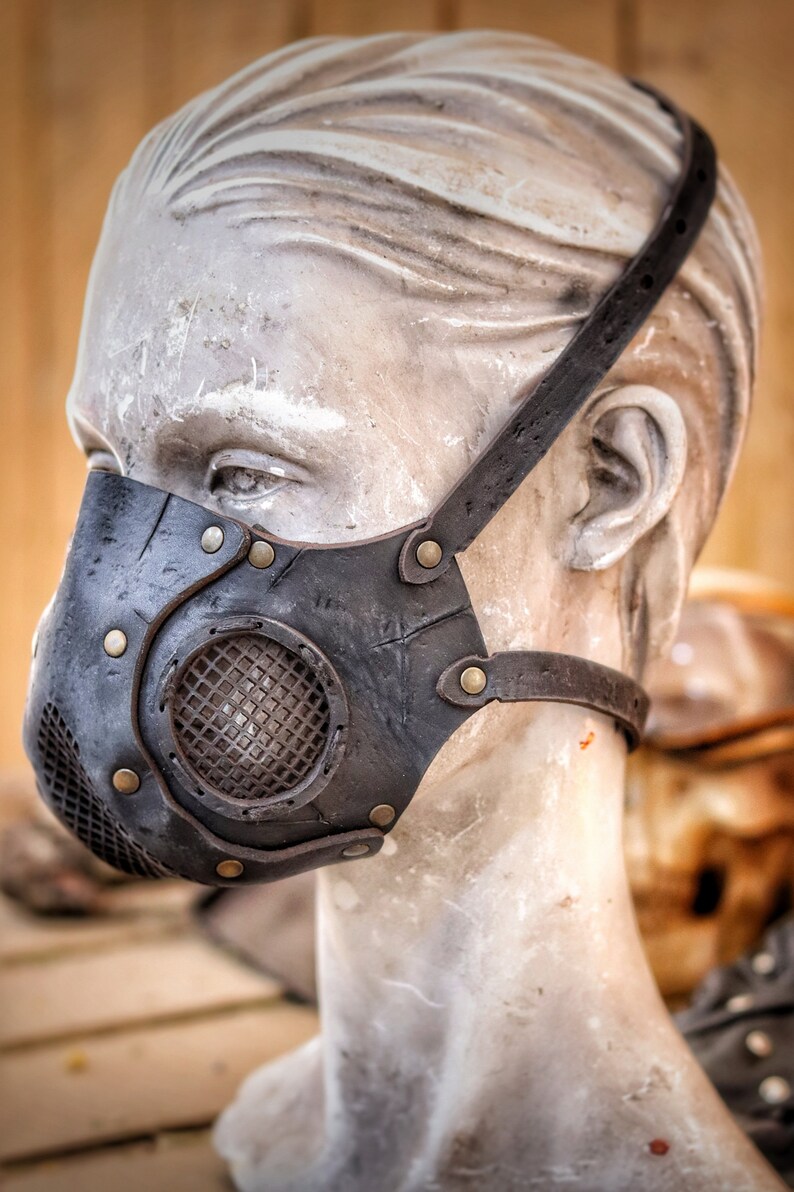 Rage Leather Face Mask With Filter Pocket Ready for Use With - Etsy