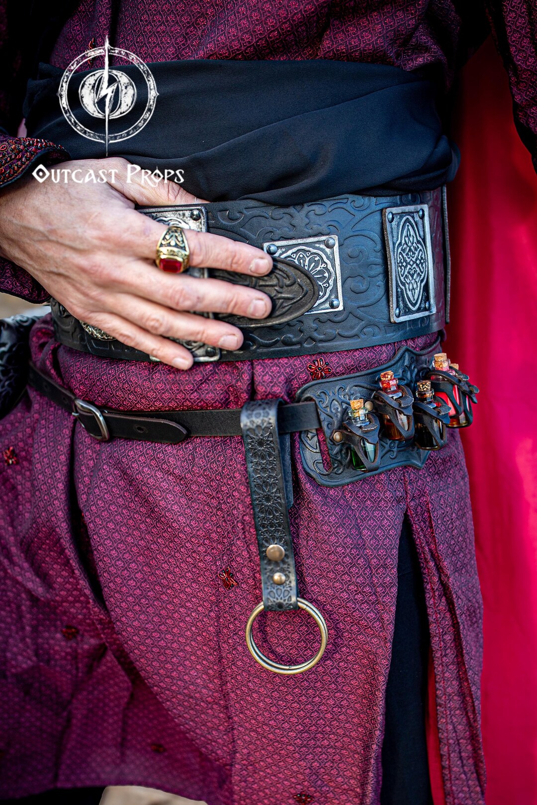 Medieval Persian Leather Skirt Hike LARP Ren Faire Cosplay Accessory ...