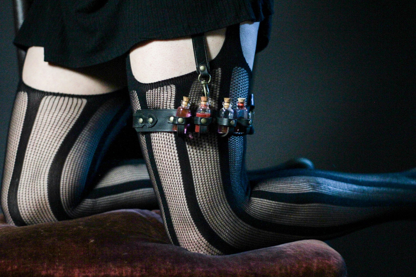 Potion Garter Holster Made of Natural Leather With Bottles. Larp ...