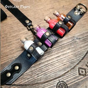 Potion Garter Holster Made of Natural Leather With Bottles Larp ...