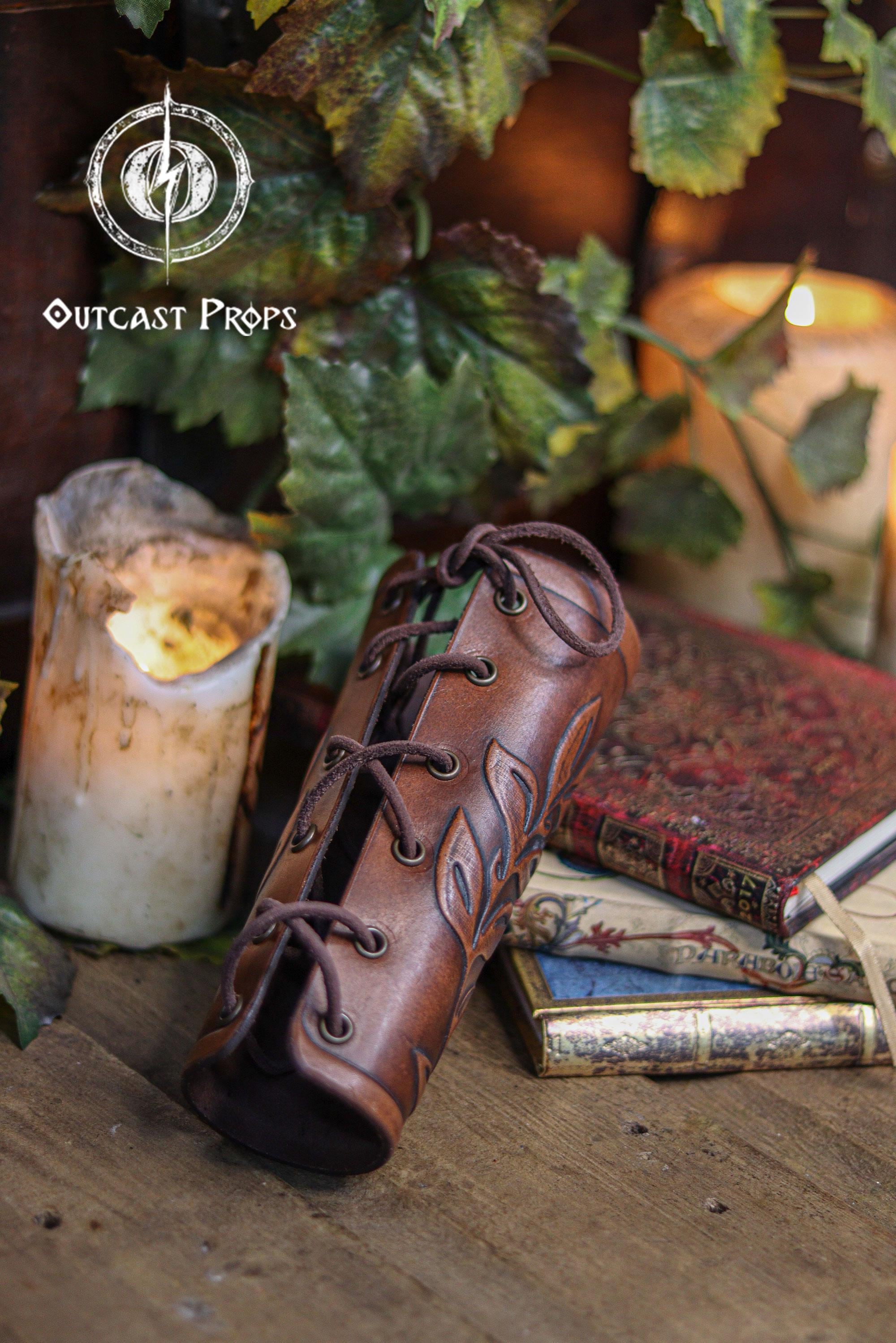 Leaf Elven Bracer Caesar Roman Laurel Renaissance Faire Leather LARP ...