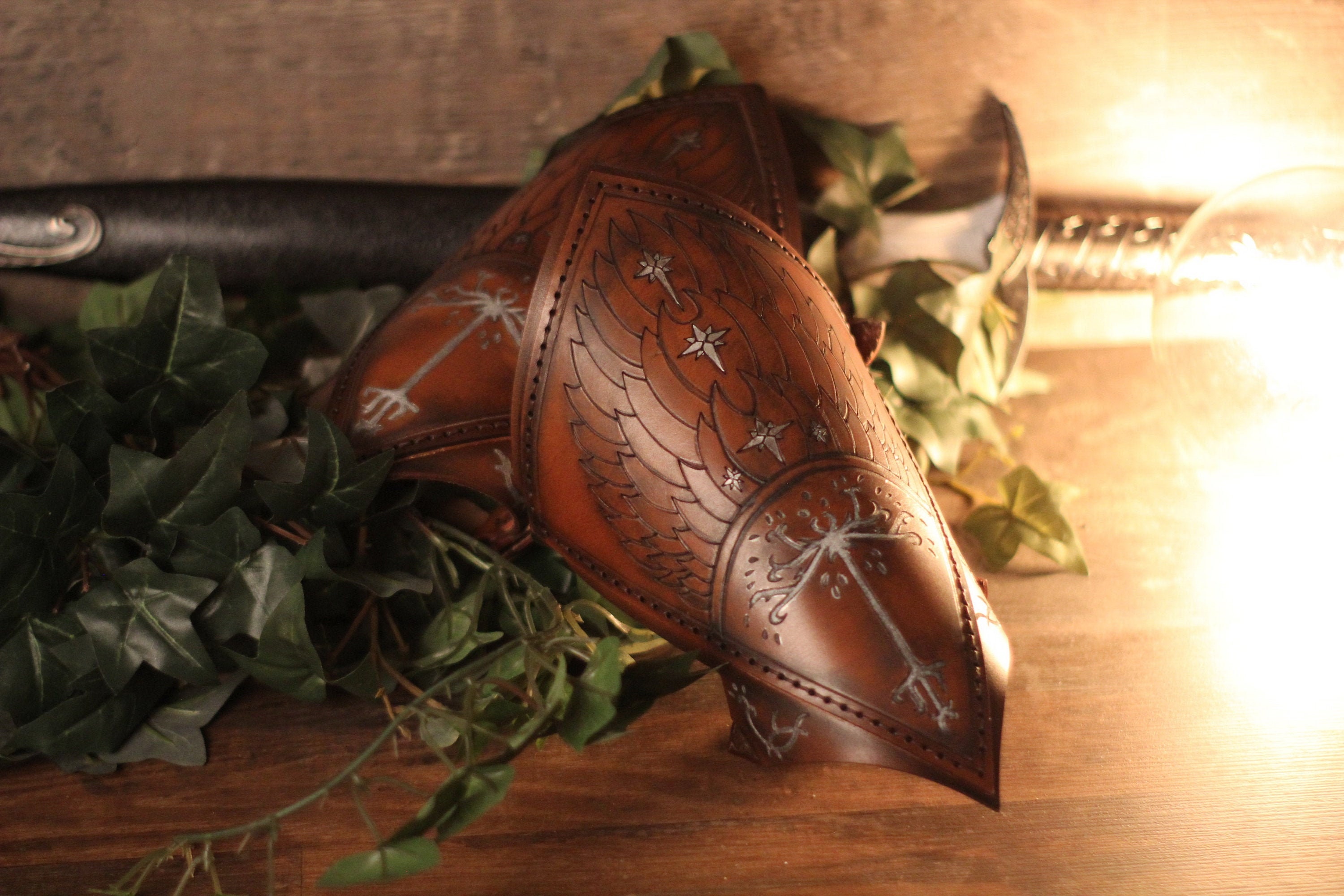 Elessar Bracers Medieval Leather Men Armor Larp Viking - Etsy UK