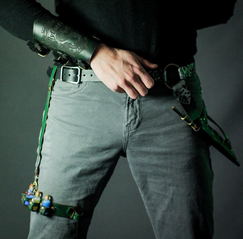 Potion Garter Holster Made of Natural Leather With Bottles. - Etsy