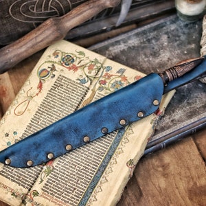 Magic Wand Leather Holster Riveted & Aged Perfect Sheath for Wizzards ...