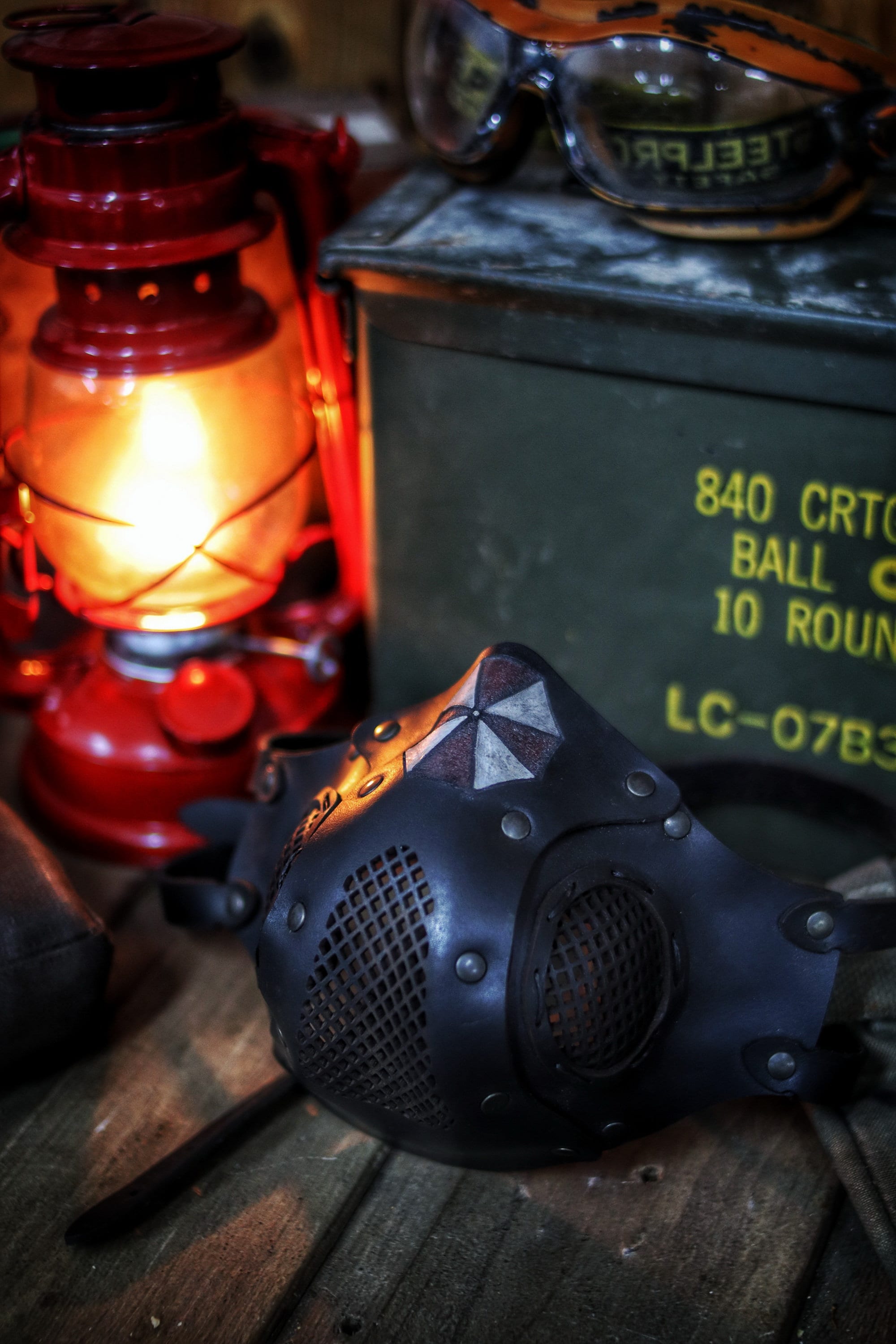 Leather Face Mask Resident Evil With Filter Pocket Ready for Use With ...