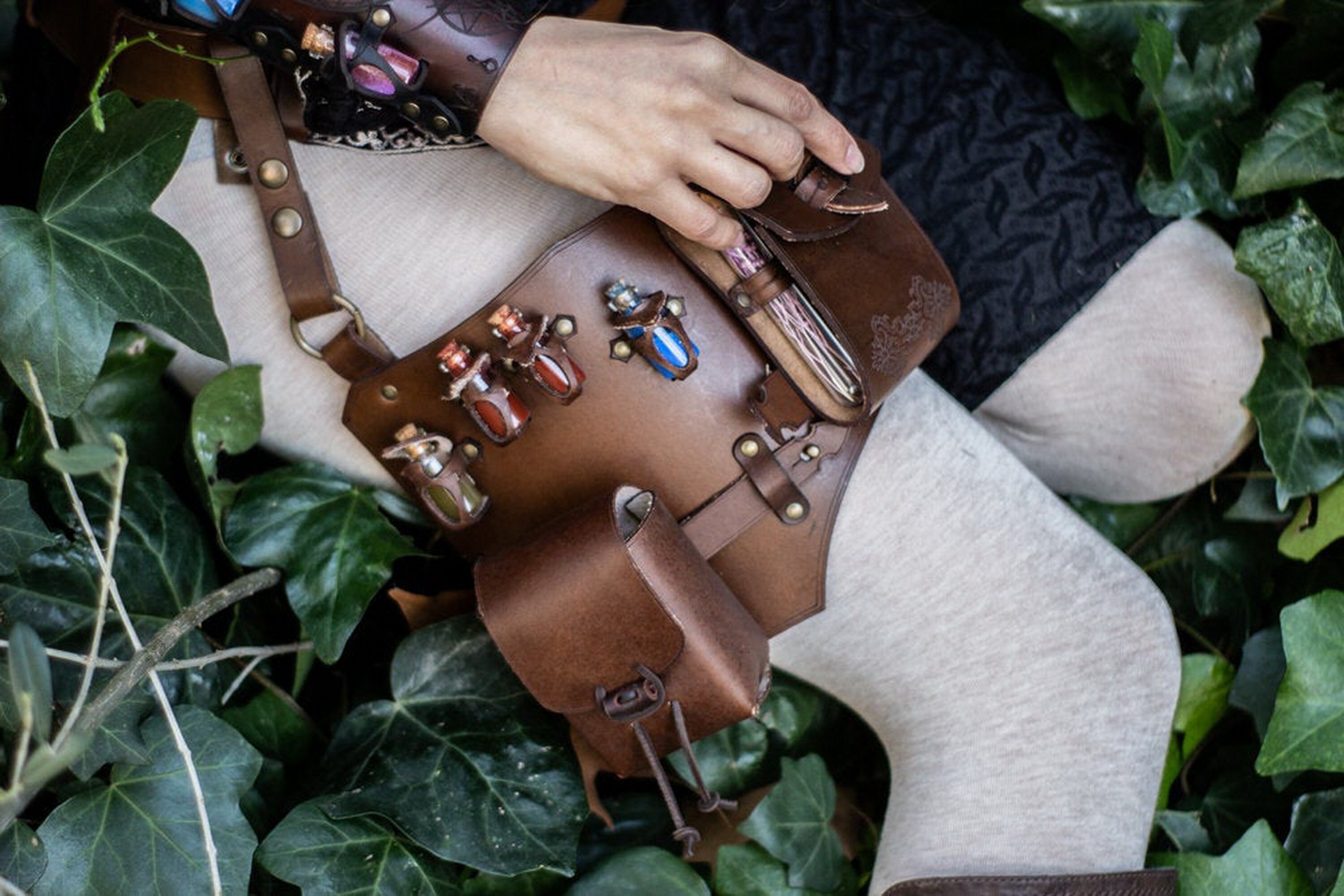 Leather Leg Harness Belt Leg Potion Holster Alchemist Larp | Etsy Canada