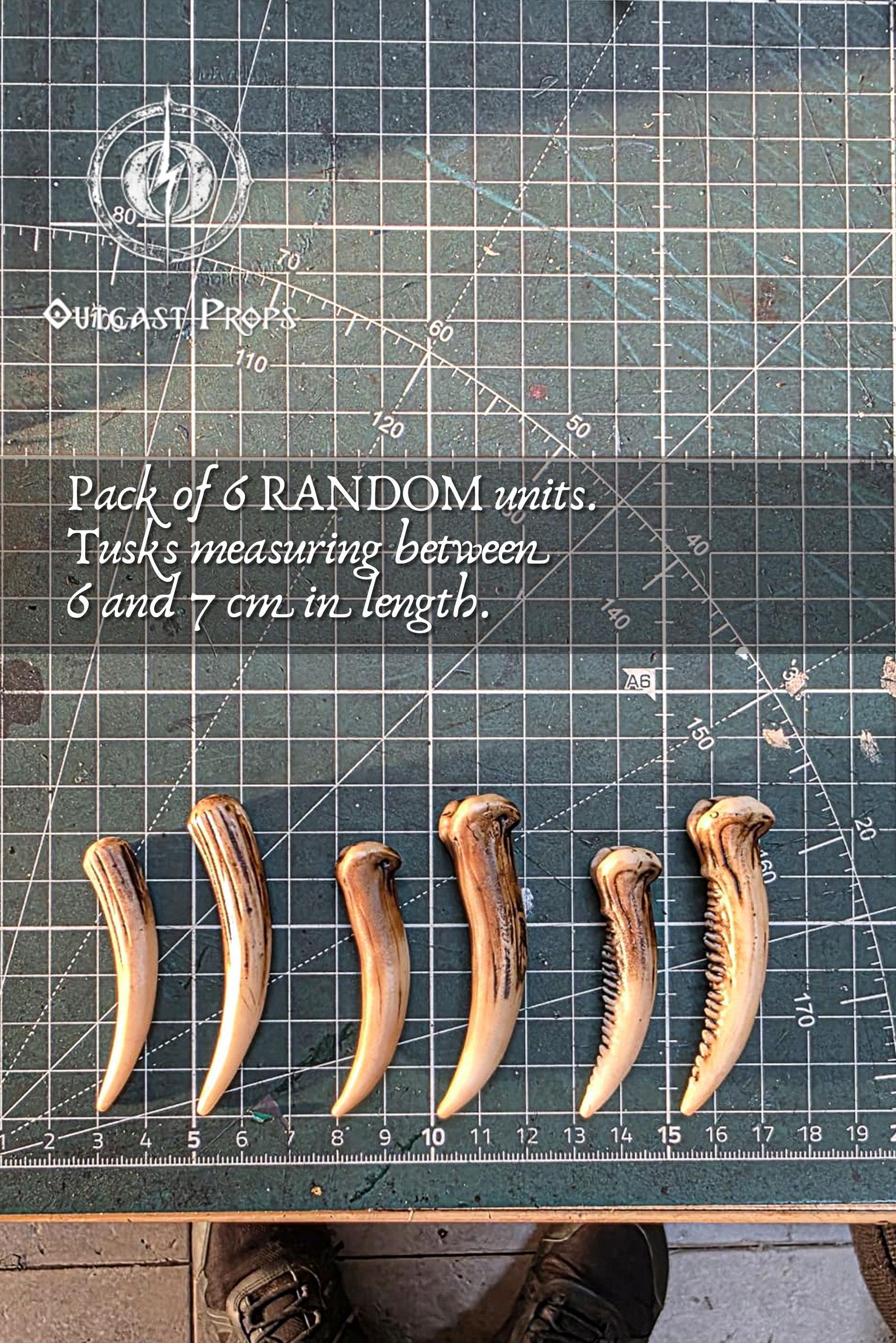 Realistic Resin Fang Tusk Pack for Cosplay Prop Supplies Fantasy ...