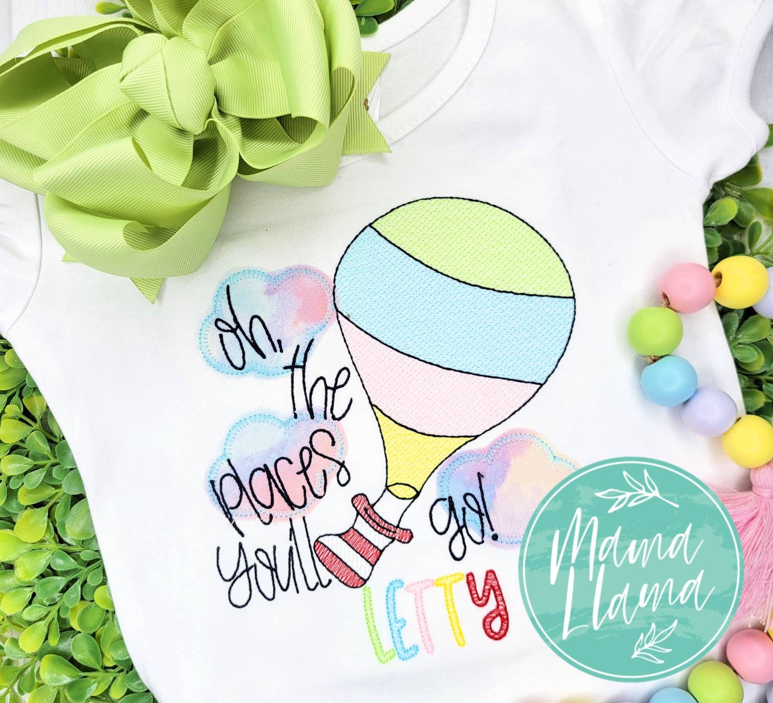 Girls the Places You'll Go Hot Air Balloon Shirt - Etsy