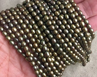 Copper Brown Freshwater Pearls 4 to 5 mm 16 Strand | Etsy