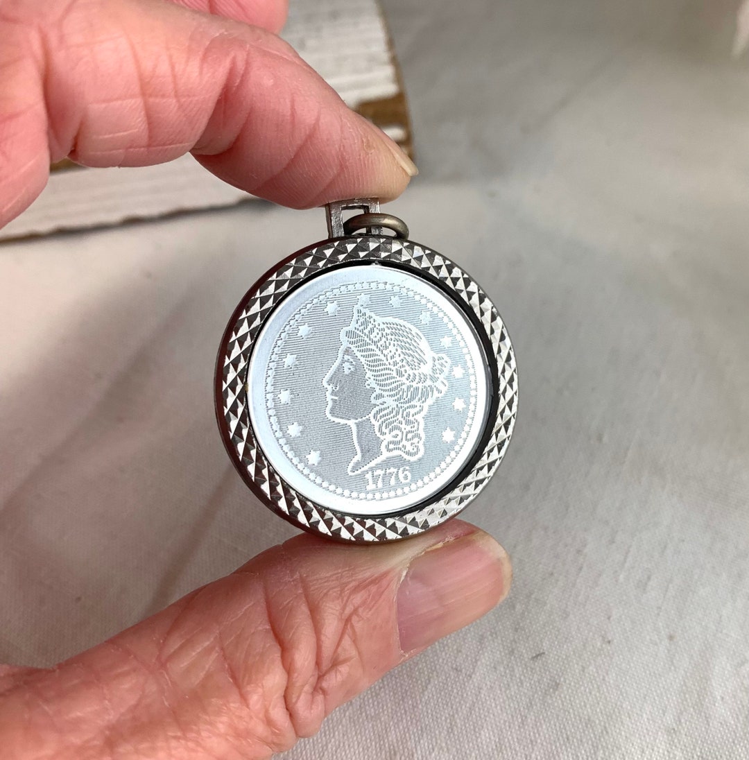 Commemorative 1776 Twenty Dollar Faux Coin Pendant, 1 5/8" X 1 3/8", 8 ...