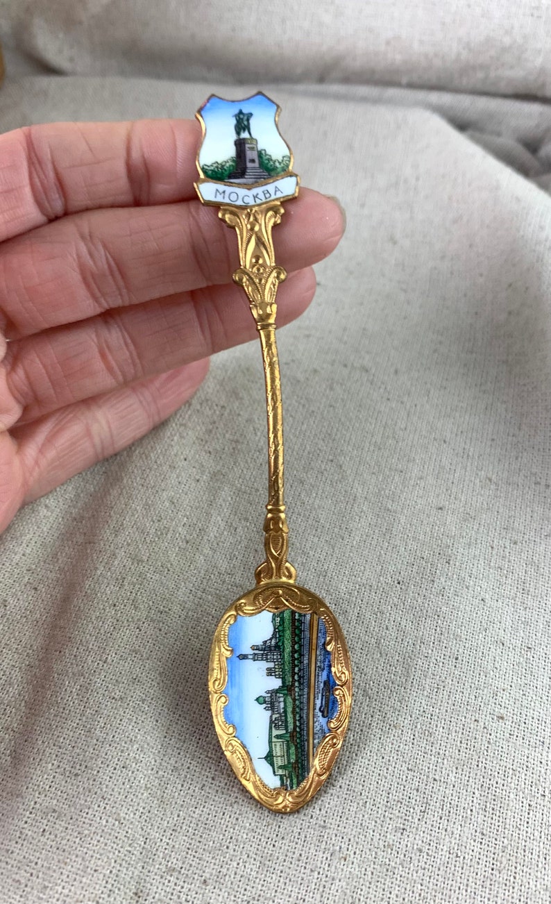 Vintage Souvenir Spoon Mockba moscow 5 1/8 X 1 - Etsy