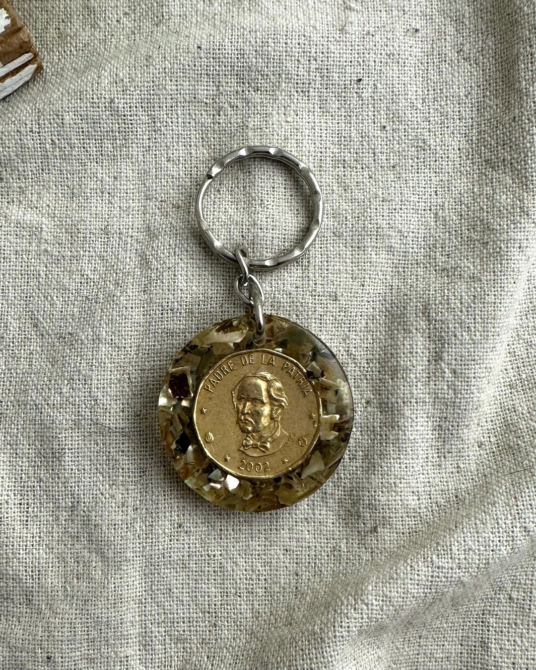 Vintage Lucite Key Chain With Coin From the Dominican Republic, Padre ...