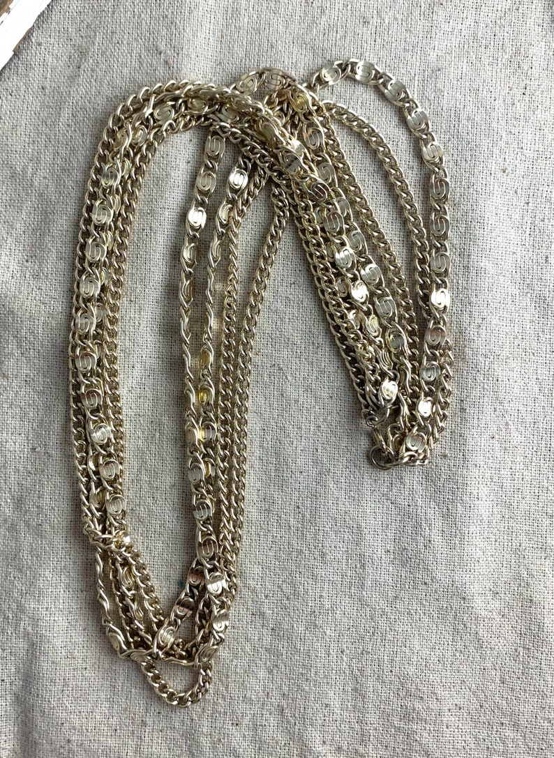 Sarah Coventry Four Strand Chain Necklace 24 long 4 mm | Etsy