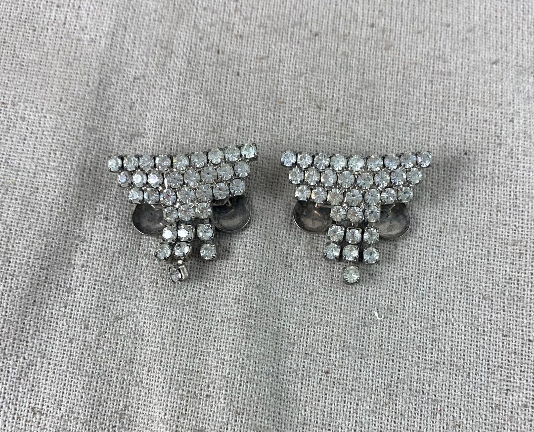 Vintage Musi Rhinestone Fringed Shoe Clips - Etsy