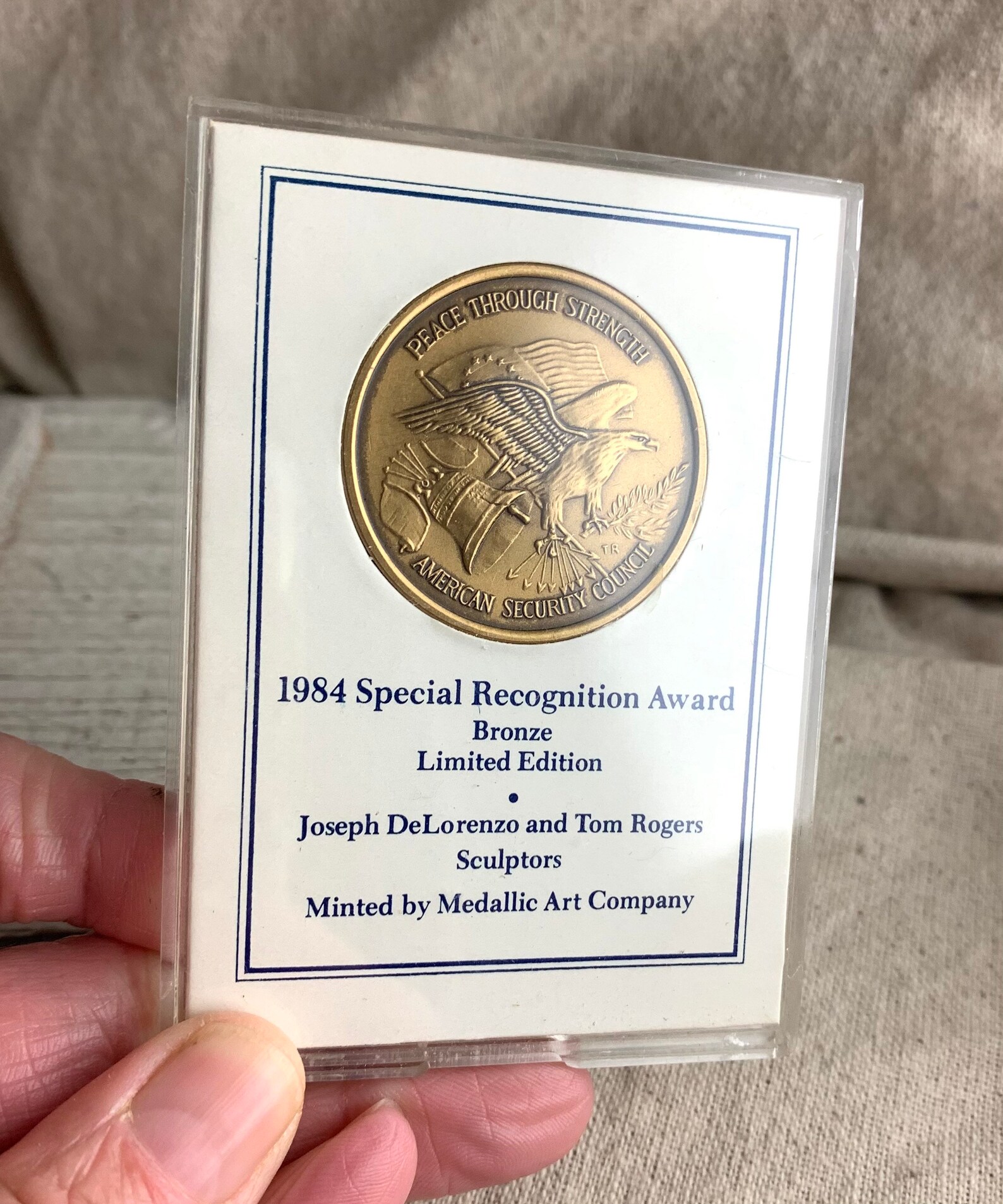 Peace Through Strength Medal Joseph Delorenzo and Tom Rogers - Etsy