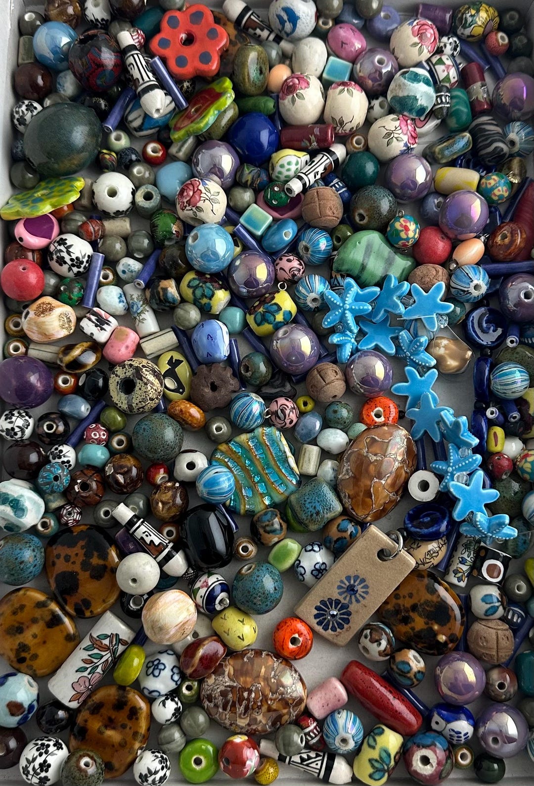 Bead Soup Lot# 942, Ceramic and Clay Beads and Findings, 2 Pounds ...