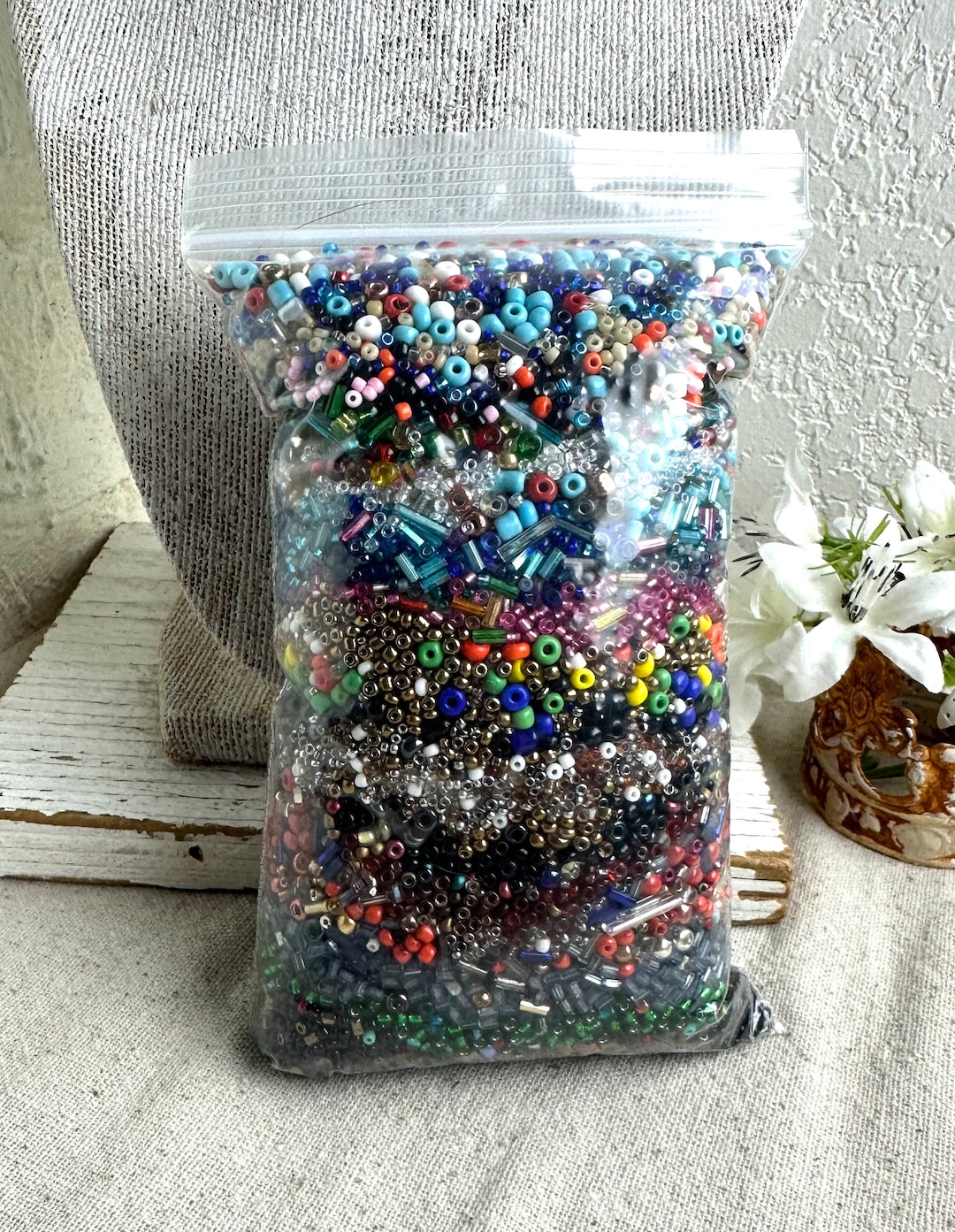 Bead Soup Lot# 720, Glass Seed Beads, Various Shapes, Sizes, Colors ...
