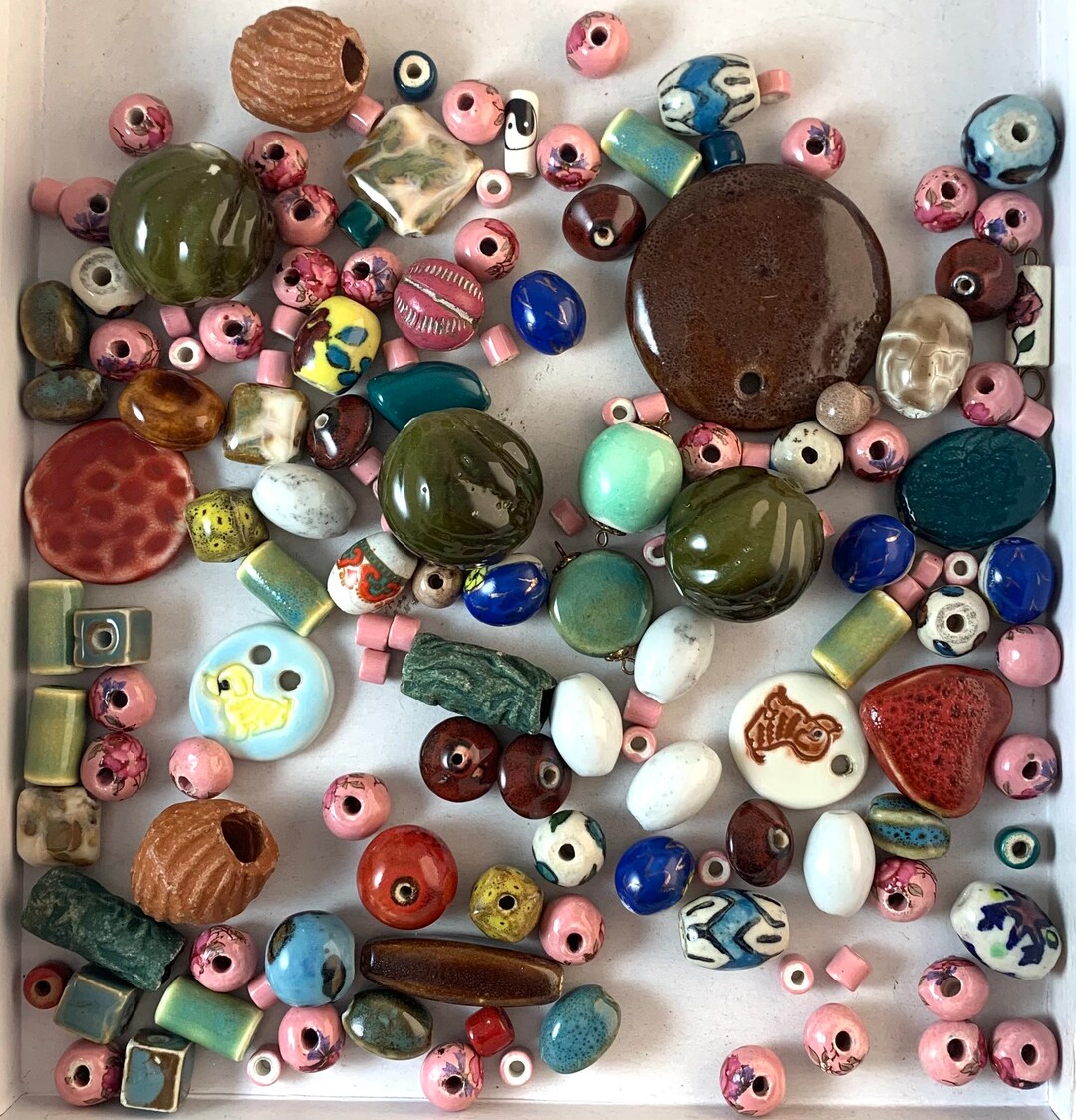 Bead Soup Lot 654 Ceramic and Clay Beads Various Shapes - Etsy