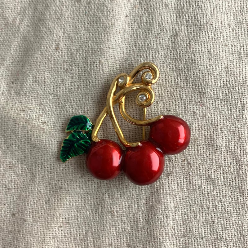 Cherry Brooch - Etsy