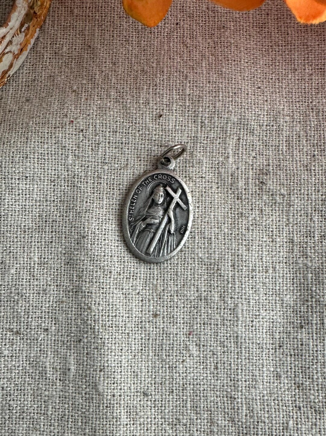 Saint Helen of the Cross Religious Medal, 1" X 5/8", 7 Mm Ring, Silver ...