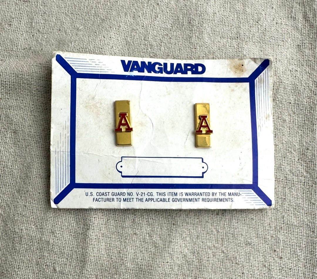 Vintage Vanguard US Coast Guard Auxiliary Flotilla Staff Officer Collar ...