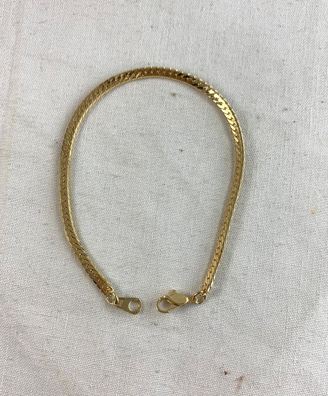 Korea Herringbone Chain Bracelet 8 Long 3 Mm Wide - Etsy