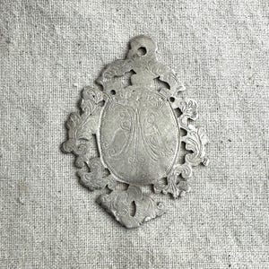 Antique Virgin of Africa Filigree Medal, 3 1/8" X 2 3/8", 4 Mm Hole ...
