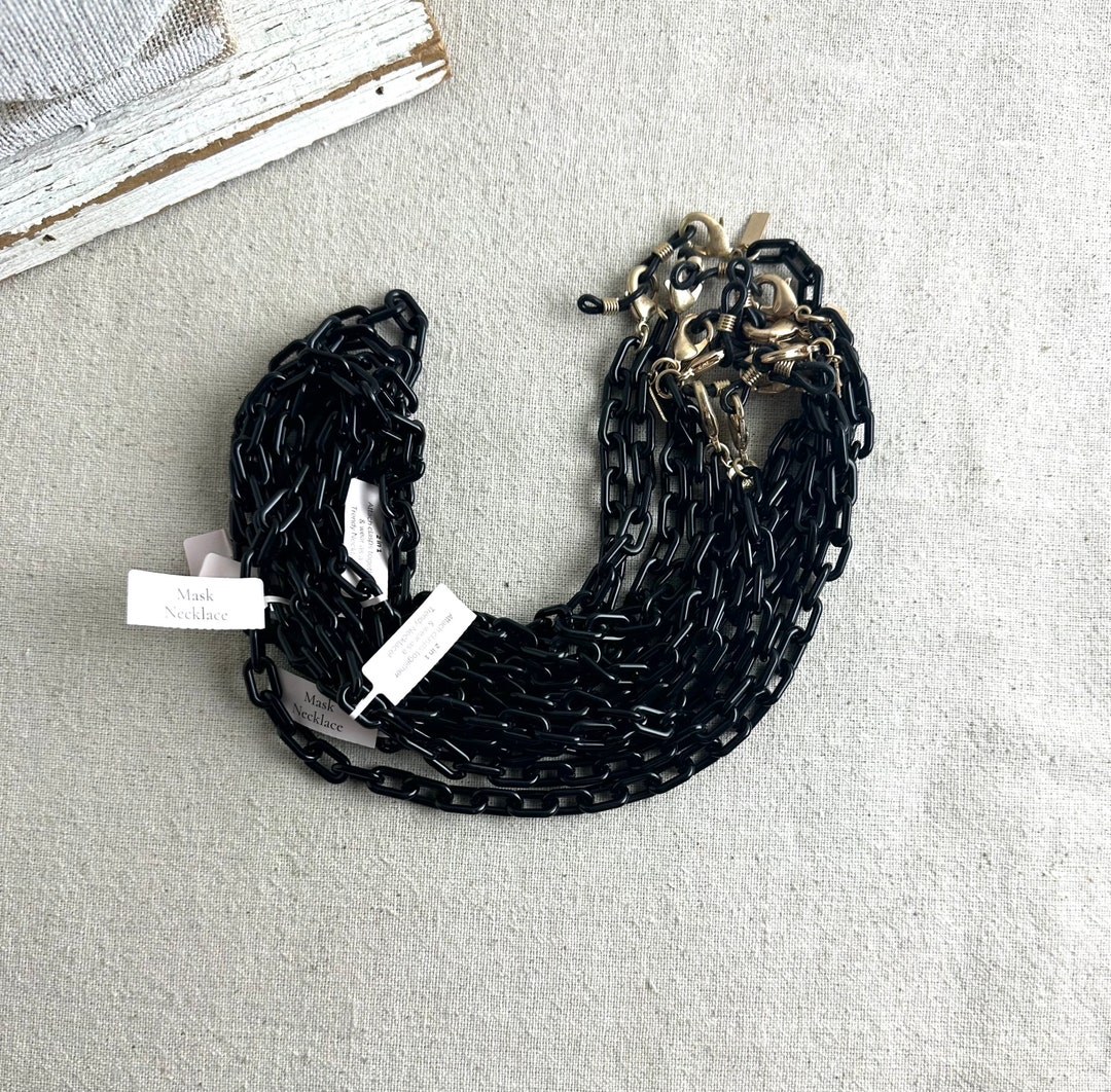 Canvas Black Plastic Chains for Crafting, 6 Each, 24" Long, 8 Mm Wide ...