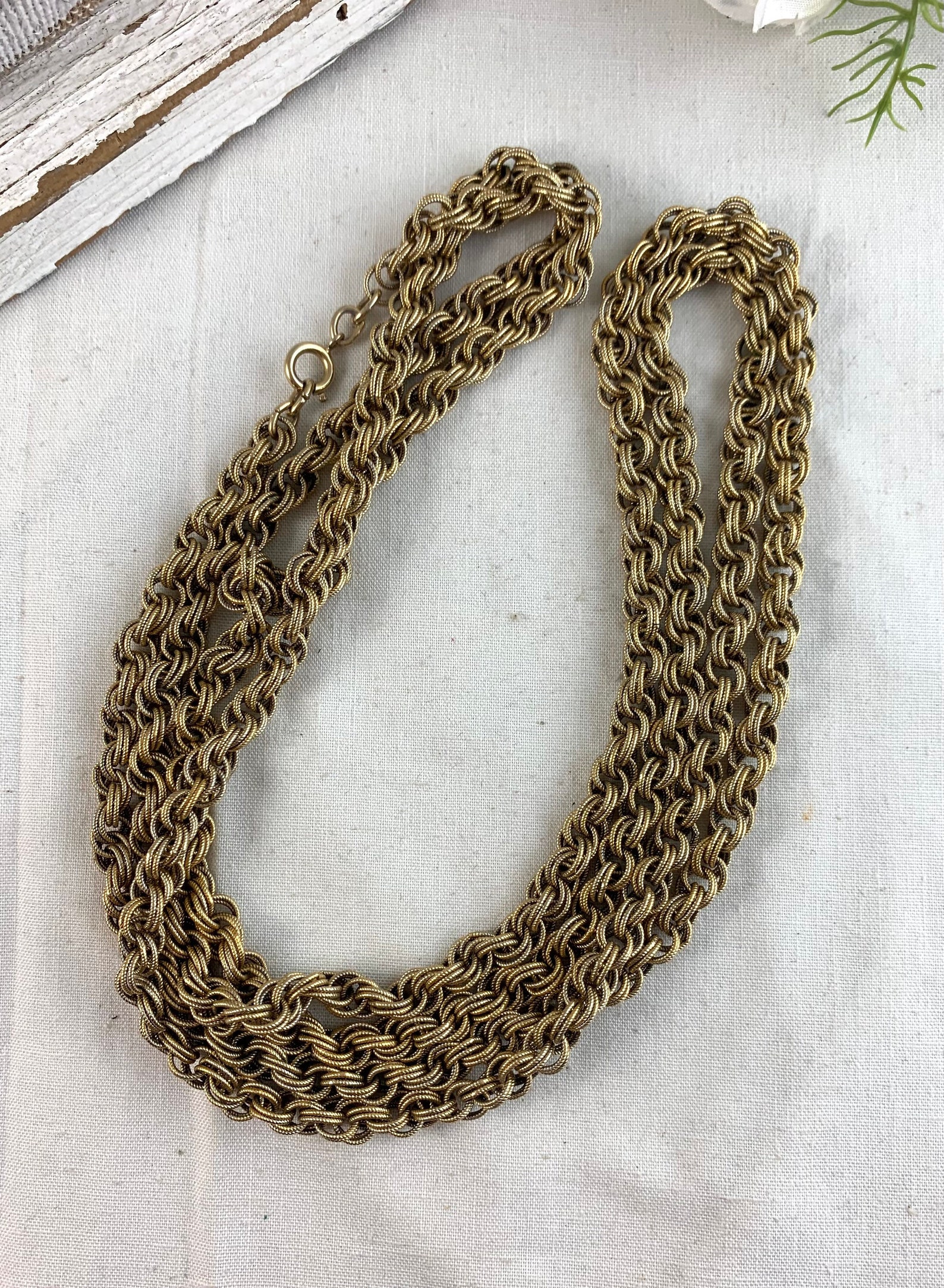 Napier Textured Rope Chain Necklace, 60 Long, 7 Mm Wide Links, Double ...