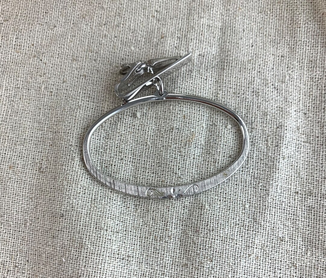 Swank Alligator Clip Pin, 1 3/4" X 2 1/8", 1 1/8" Long Clip, Silver ...