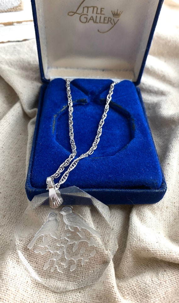 Hallmark Cards Little Gallery Crystal Necklace birds | Etsy
