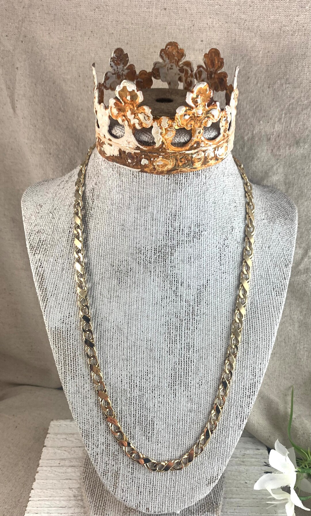 Infinity Link Chain Necklace, 20" Long, 6 Mm Wide, Gold Tone Base Metal ...