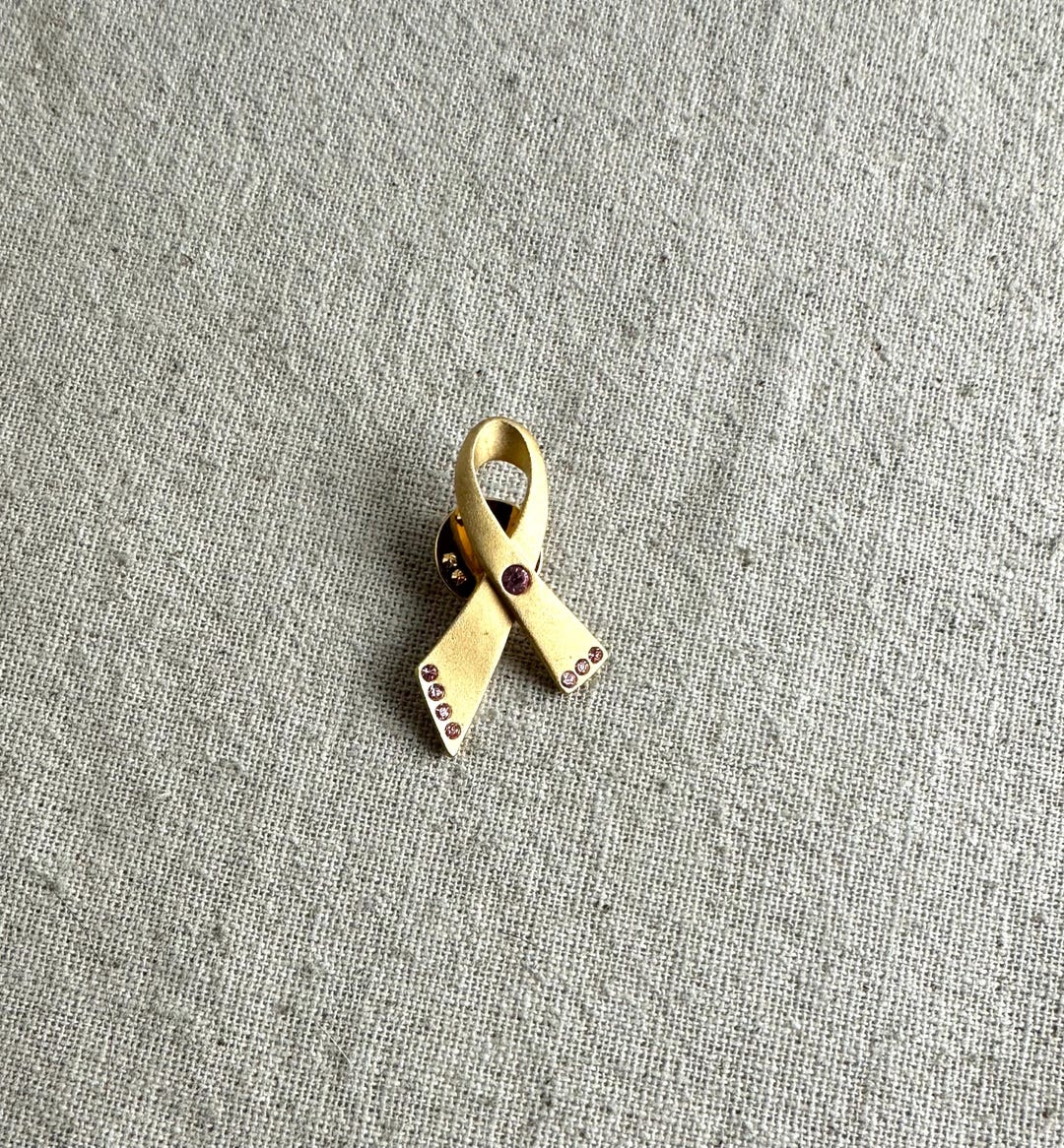 Avon Causes (breast Cancer) Ribbon Lapel Pin, 1 1/2" X 7/8", Etched ...