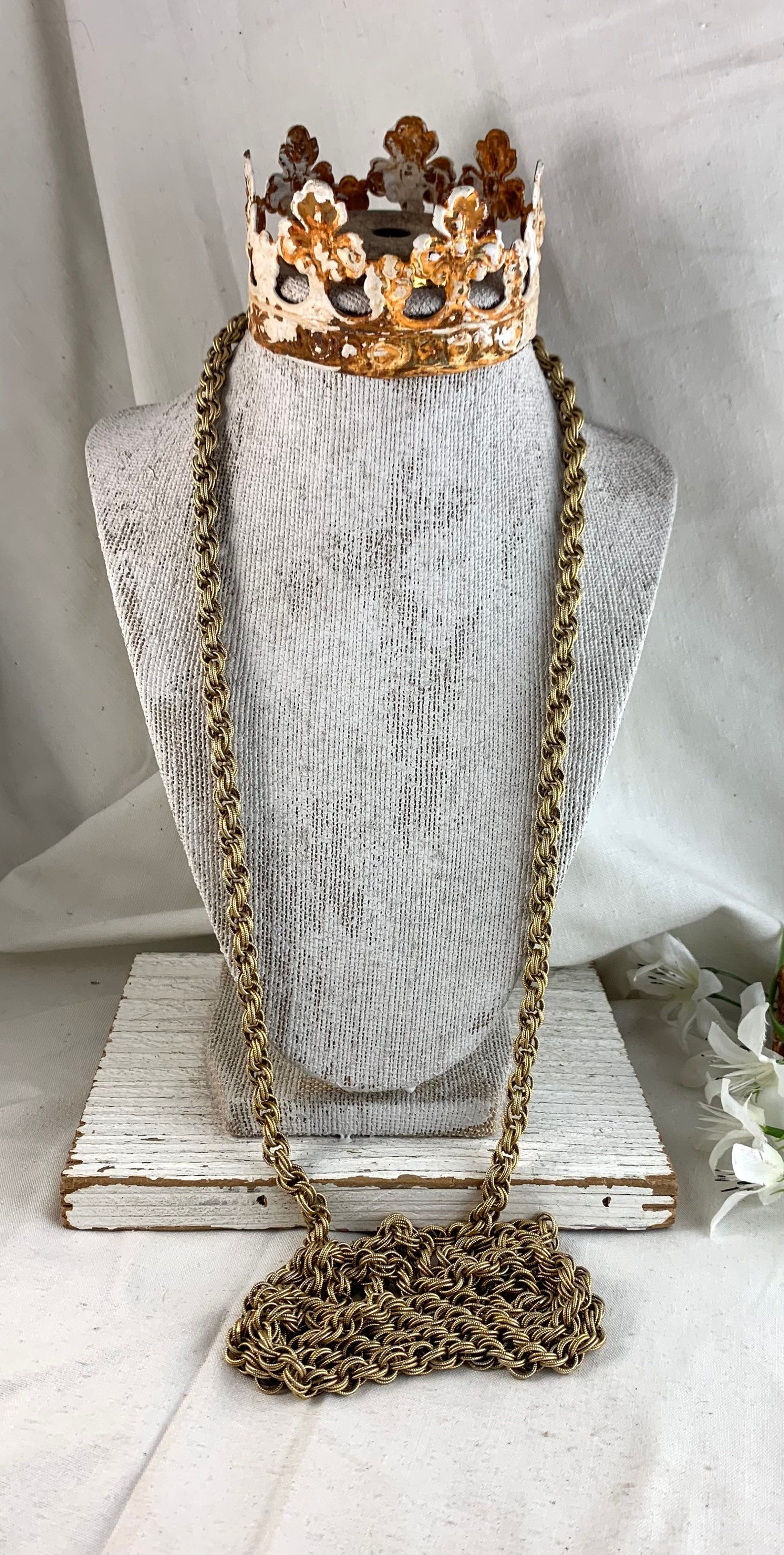 Napier Textured Rope Chain Necklace, 60 Long, 7 Mm Wide Links, Double ...