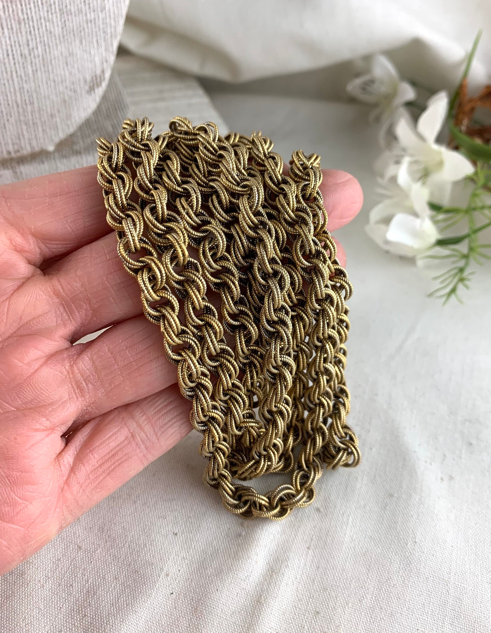 Napier Textured Rope Chain Necklace, 60 Long, 7 Mm Wide Links, Double ...