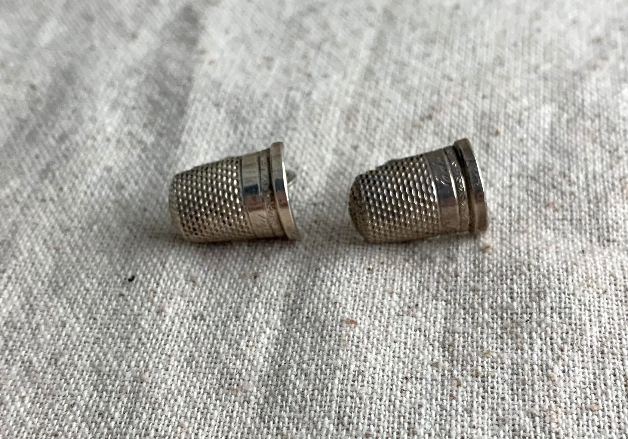 Antique Sterling Silver Thimble Screw Back Earrings Germany - Etsy Ireland