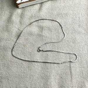 Avon Flat Triangle Link Chain Necklace, 16 Long, 1 Mm Wide, Silver Tone ...