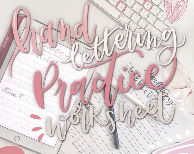 Flourish Alphabet Hand Lettering Practice Worksheet - Etsy Canada