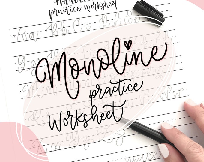 Flourish Alphabet Hand Lettering Practice Worksheet - Etsy Canada