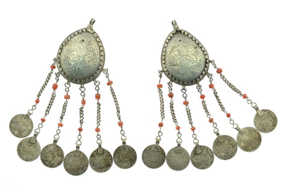 Antique pair of silver BERMIL from the Middle Atlas i… - Gem