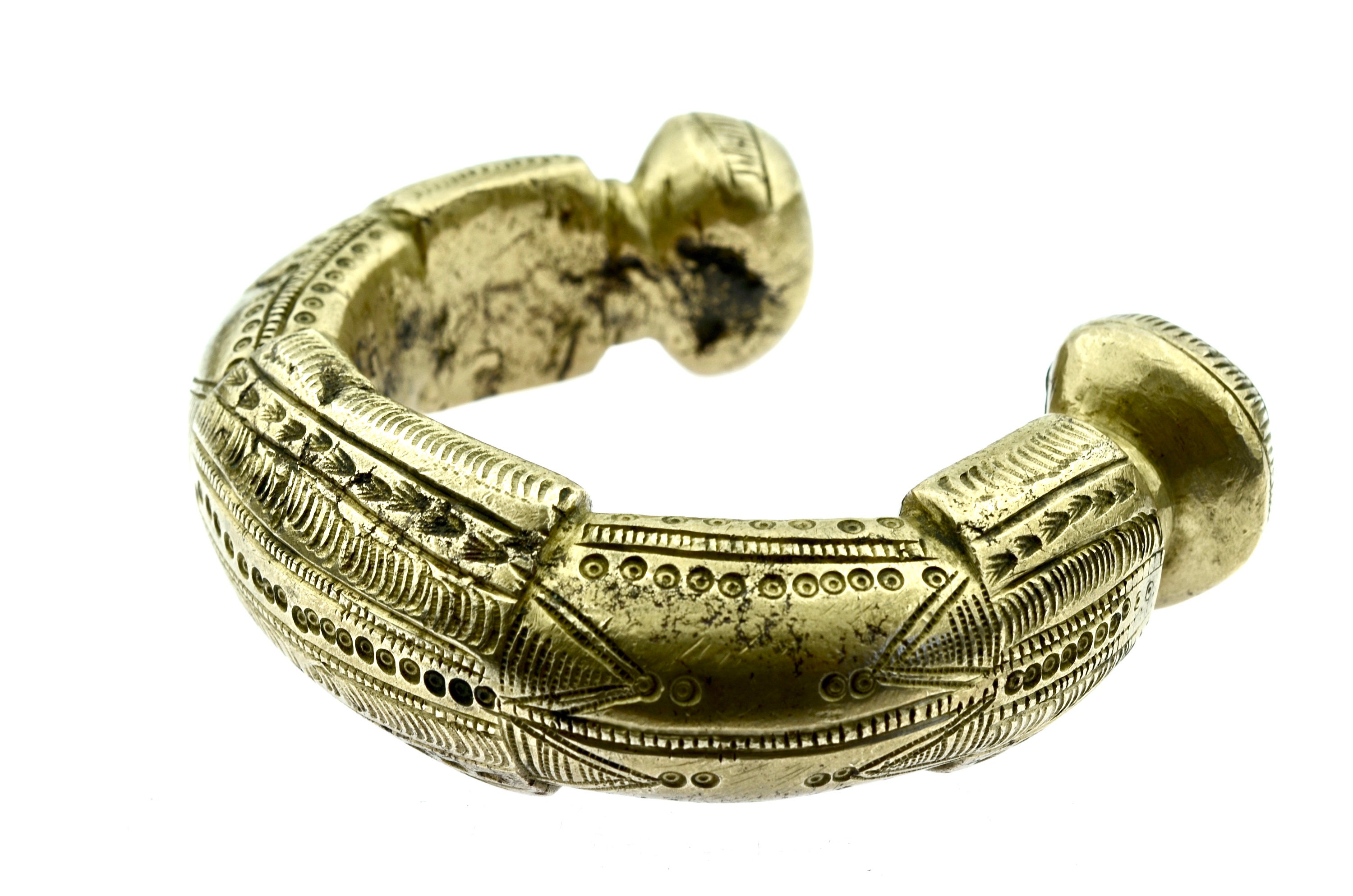 Antique Tuareg silver alloy Anklets. Currency Khalkhal from Mali.