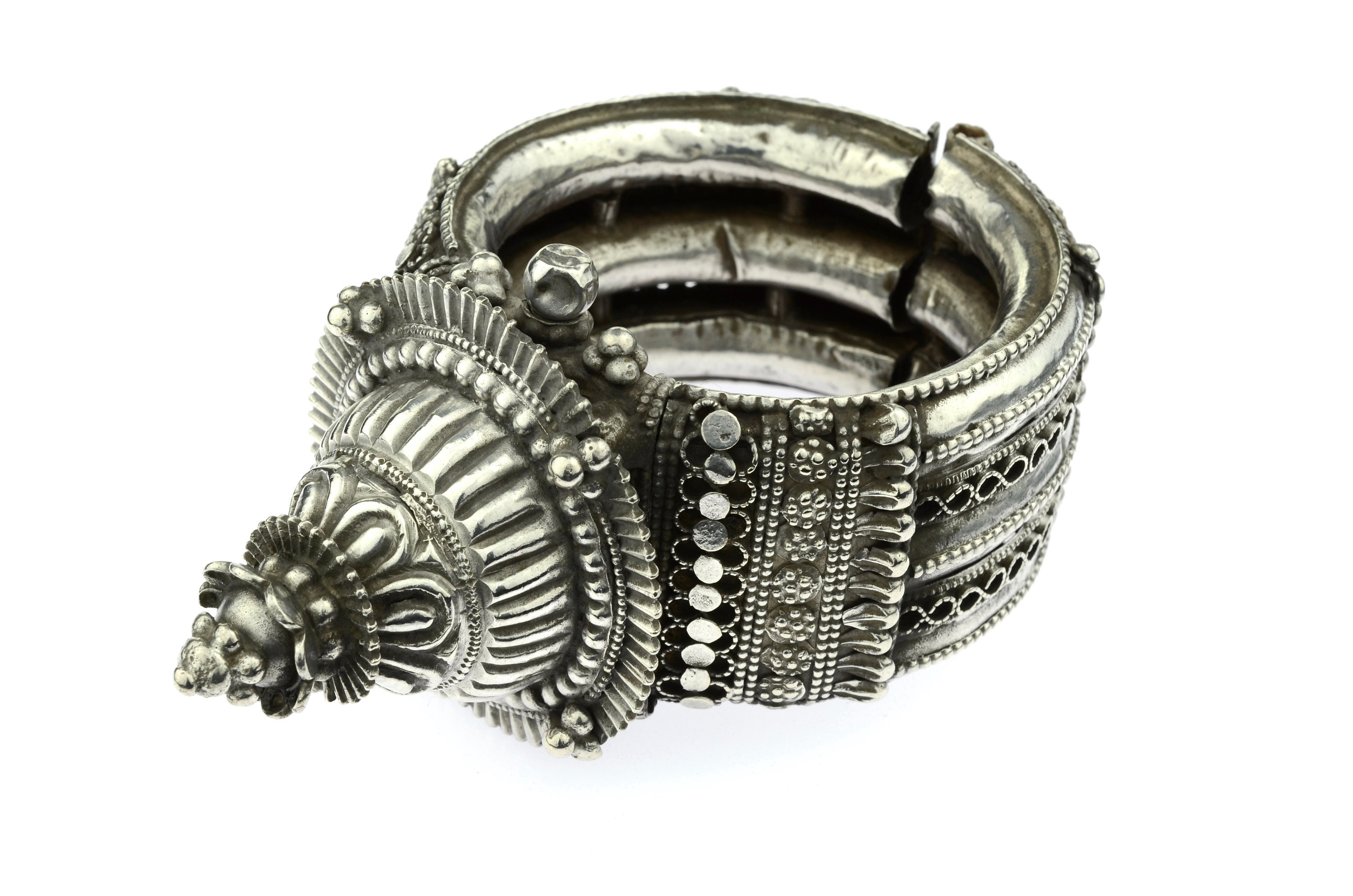 Réservé Monica Antique ORISSA Silver Bracelet from INDIA. TADA Armlet ...